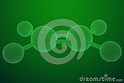 Ethylene Ethene Molecule. Cartoon Vector | CartoonDealer.com #176827703