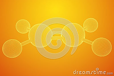 Ethylene Ethene Molecule. Cartoon Vector | CartoonDealer.com #177245581