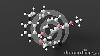 Etripamil Molecular Structure, Phenylbutylamines, Ball And Stick 3d ...