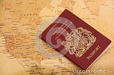 EU Passport On A World Map Stock Photo | CartoonDealer.com #23581986