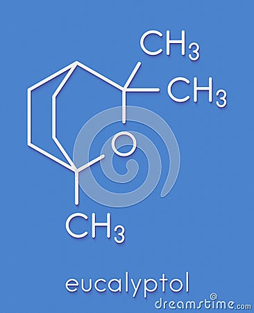 Eucalyptol Eucalyptus Oil Molecule. Skeletal Formula. Royalty-Free ...