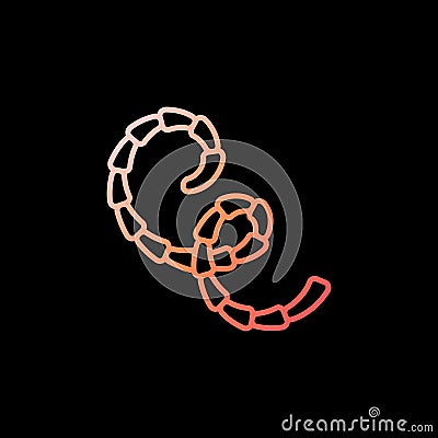 Eucestoda Tapeworm Vector Parasites Concept Creative Linear Icon Stock ...