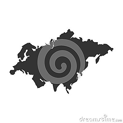 Eurasia Map Vector Icon. Simple Flat Design Stock Photo | CartoonDealer ...