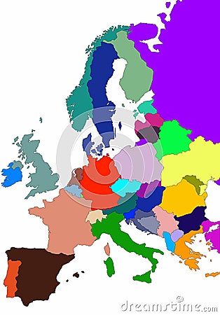 Europe Map Stock Illustration | CartoonDealer.com #6013930