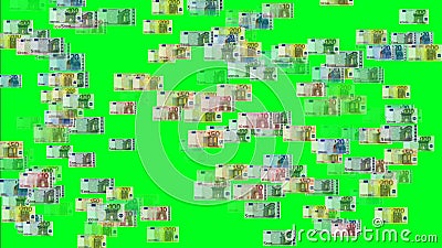 Euros Notes on Green Screen Stock Footage - Video of european, bill ...