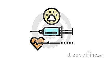Euthanasia Pet Color Icon Animation Stock Video - Video of pedestal ...