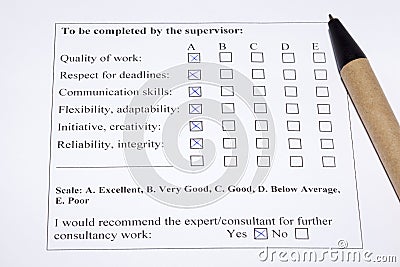Evaluation Form Royalty Free Stock Photos - Image: 36078398