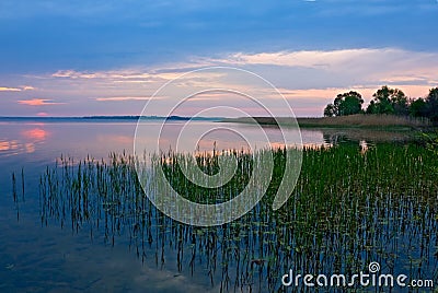 Sunset Over the Folly River, in Folly Beach, South Carolina. Stock ...