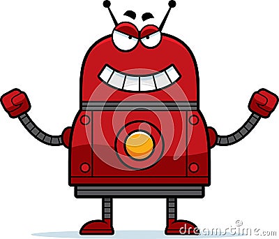 Evil Red Robot Stock Vector - Image: 47170578