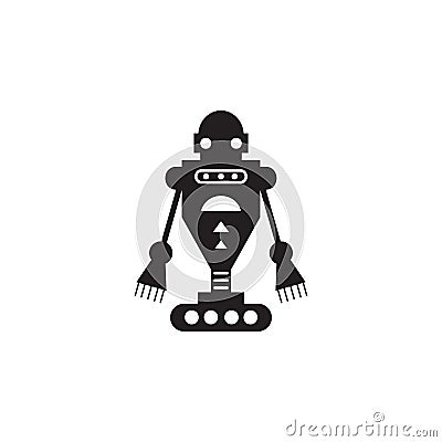 Evil Robot Icon. Element Of Robots For Advertising Signs, Mobile ...
