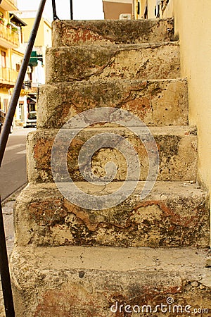 Texture Of Old External Stone Stairs Stock Photography | CartoonDealer ...