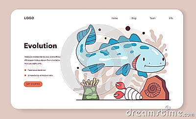 Evolution Of Life Forms On Earth. Paleozoic Era' Undersea Life. Extinct ...