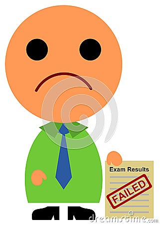 Examen Reprobado Stock de ilustración - Imagen: 42660989