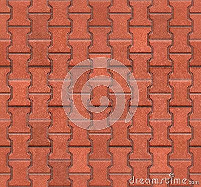 Bone Style Red Paving Slab, Seamless Texture Map Royalty-Free Stock ...