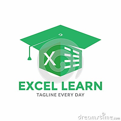 Excel Academy Logo Design Vector Royalty-Free Cartoon | CartoonDealer ...