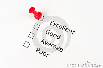 Excellent, Good, Average Or Poor Stock Photos - Image: 38367823