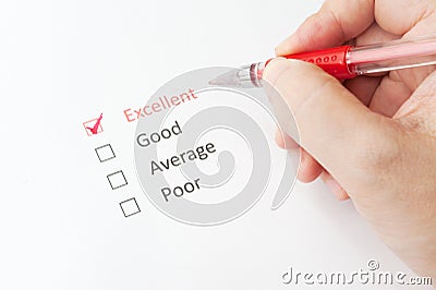 Excellent, Good, Average Or Poor Stock Image - Image: 35800421
