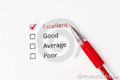 Excellent, Good, Average Or Poor Stock Photo - Image: 43938436