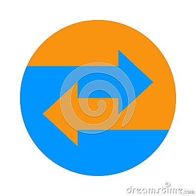Exchange Arrow Transfer Circle Logo Cartoon Vector | CartoonDealer.com ...