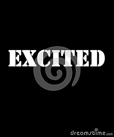 EXCITED SIGN Stock Image | CartoonDealer.com #338517475
