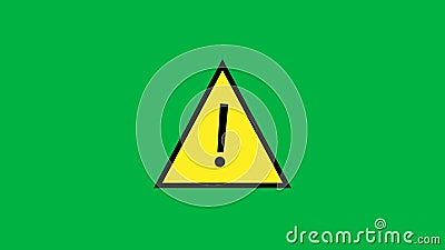 Exclamation Mark Animation. Motion Graphic Design. Alpha Channel. Stock ...