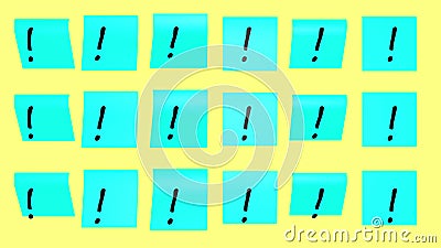 Exclamation Marks Written on Sticky Notes Stock Video - Video of idea ...