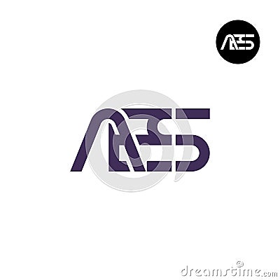 AES Logo Letter Monogram Design Cartoon Vector | CartoonDealer.com ...