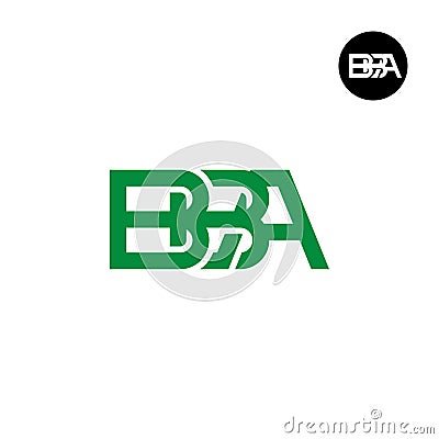Letter BBA Monogram Logo Design Cartoon Vector | CartoonDealer.com ...