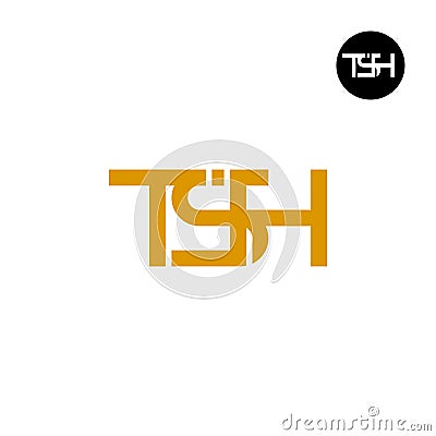 Letter TSH Monogram Logo Design Vector Illustration | CartoonDealer.com ...