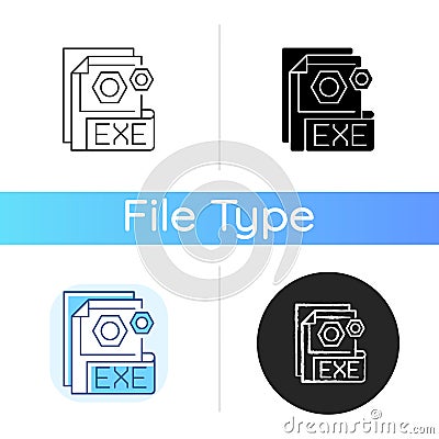 EXE File Icon Cartoon Vector | CartoonDealer.com #197698627