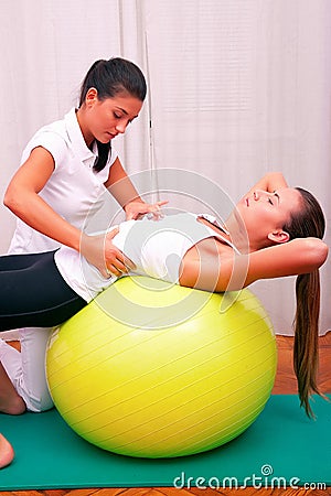 Exercises Control Basin Trunk With Bobath Ball Fitball Stabilization ...
