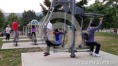 Exercising in the park stock video. Video of young, motion - 62880281