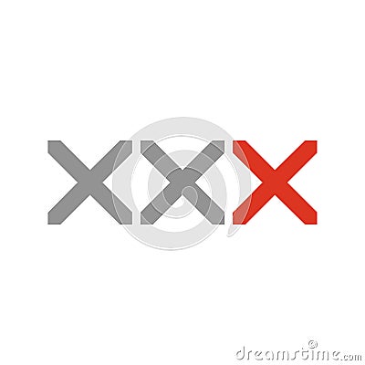 Exit Cross Sign Element. Red X Icon Isolated On White Background ...