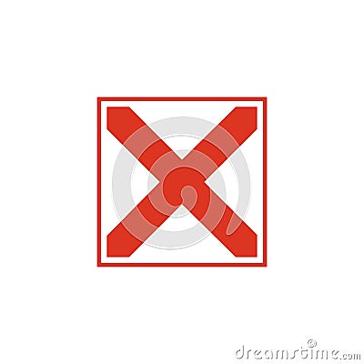 Exit Cross Sign Element. Red X Icon Isolated On White Background ...