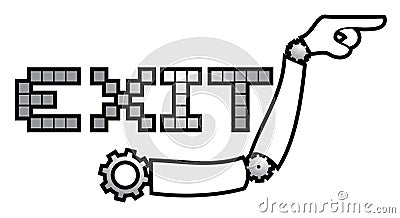 Exit Point Sign Cartoon Vector | CartoonDealer.com #31031131