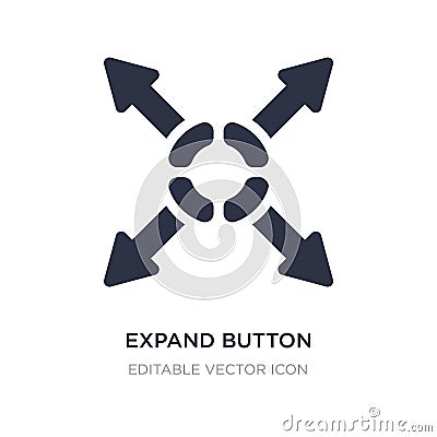 Expand Button Icon On White Background. Simple Element Illustration ...