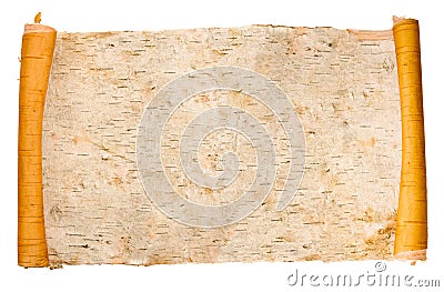 Expanded Birchen Bark Scroll Stock Photography - Image: 3324932