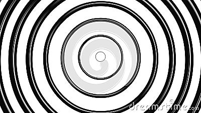 Expanding Black Circular Waves Motion Graphics with Plain White ...