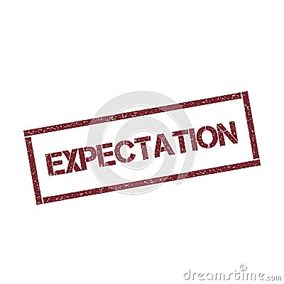 Expectation Rectangular Stamp. Vector Illustration | CartoonDealer.com ...