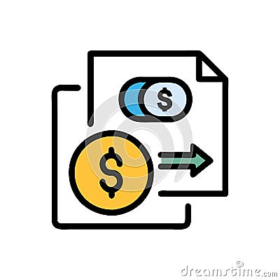 Expense Reimbursement Process Icon Cartoon Vector | CartoonDealer.com ...