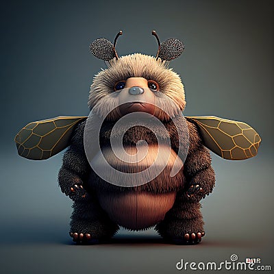 The Magnificent Encounter Bear And Insect Royalty-Free Stock Image ...