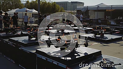 The Fast And Furious Movements Of A High-speed Drone Racing Competition ...