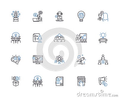 Experimental Launch Line Icons Collection. Inception, Prototype ...