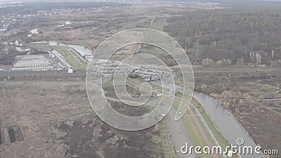 Exploded Railway Bridge. War in Ukraine Stock Footage - Video of murder ...