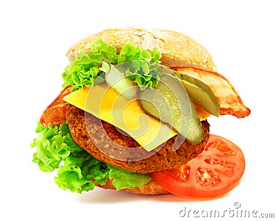 Exploded View Of Hamburger Royalty-Free Stock Photography ...