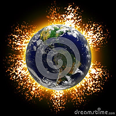Exploding Earth Royalty Free Stock Image - Image: 16252356