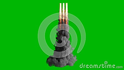 Exploding Fire, Smoke and Sparks,as If from a Jet or Rocket Engine ...