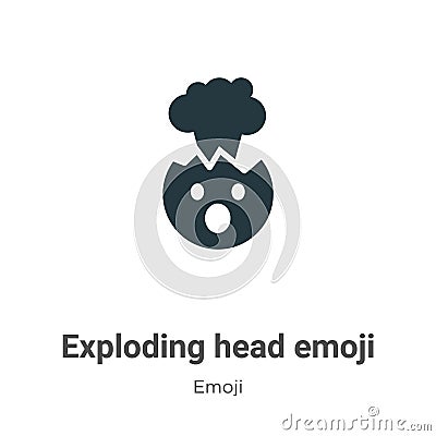 Exploding Head Emoji Vector Icon On White Background. Flat Vector ...