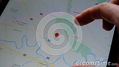Exploring Codogno Map on Google Maps Stock Video - Video of alert ...