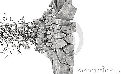 Explosion Of Concrete Wall Stock Illustration - Image: 71499839